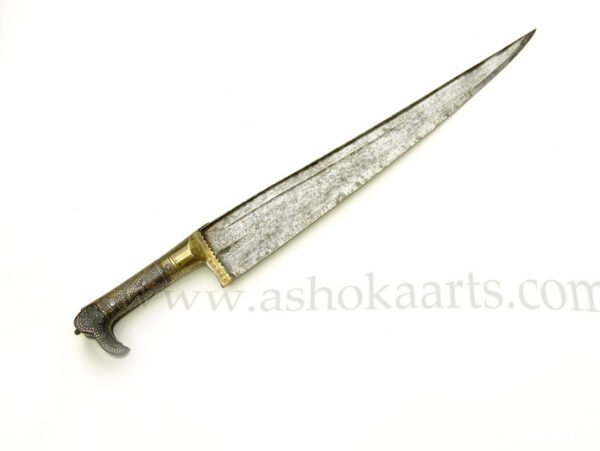 Unusual Afghan Khyber knife Variant with inlaid horn hilt 19th century ...