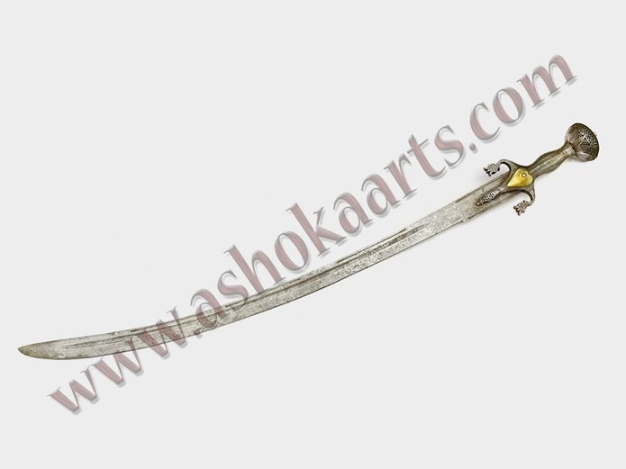 Afghan Pulwoar sword with finely pierced chiselled steel hilt - Antique ...