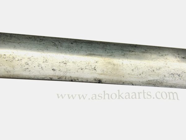 Antique Chinese Jian sword with heavy blade and inscribed character ...