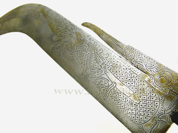 Rare Kudi Tranchang axe from Bali with silver inlay - Antique Swords ...