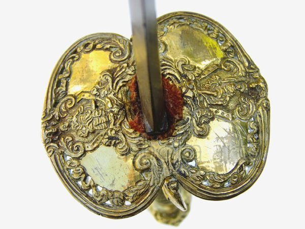 European 18th century Courtsword Rapier Italian? Rococo designs with ...