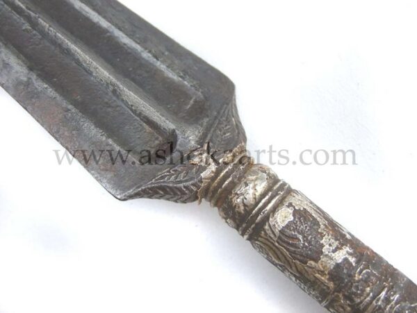 Indian Silver-gilt Sainte Spear / Parrying weapon - Antique Swords and ...