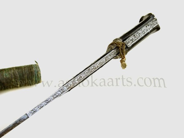 Large heavy bladed Turkish Yataghan sword with silver mounts - Antique ...