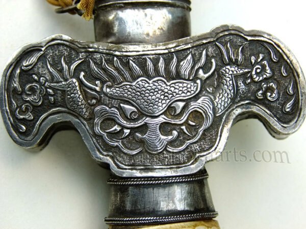 Magnificent rare Vietnamese Straight sword Kiem with elephant molar ...