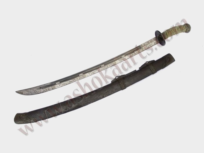Chinese Liuyedao Sword with inlay - chinese qing sabre sword