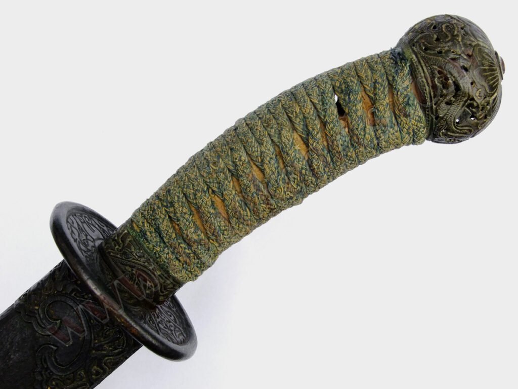 Chinese Liuyedao Sword with inlay - chinese qing sabre sword