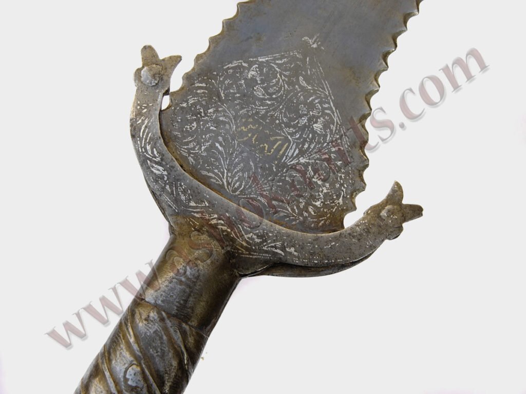Indian Zulfiqar Haladie with serrated blades - Antique Swords and ...