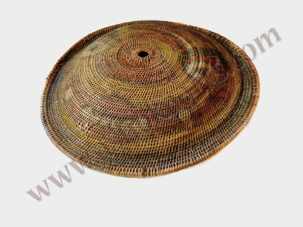 Chinese painted shield with Tiger face 19th century